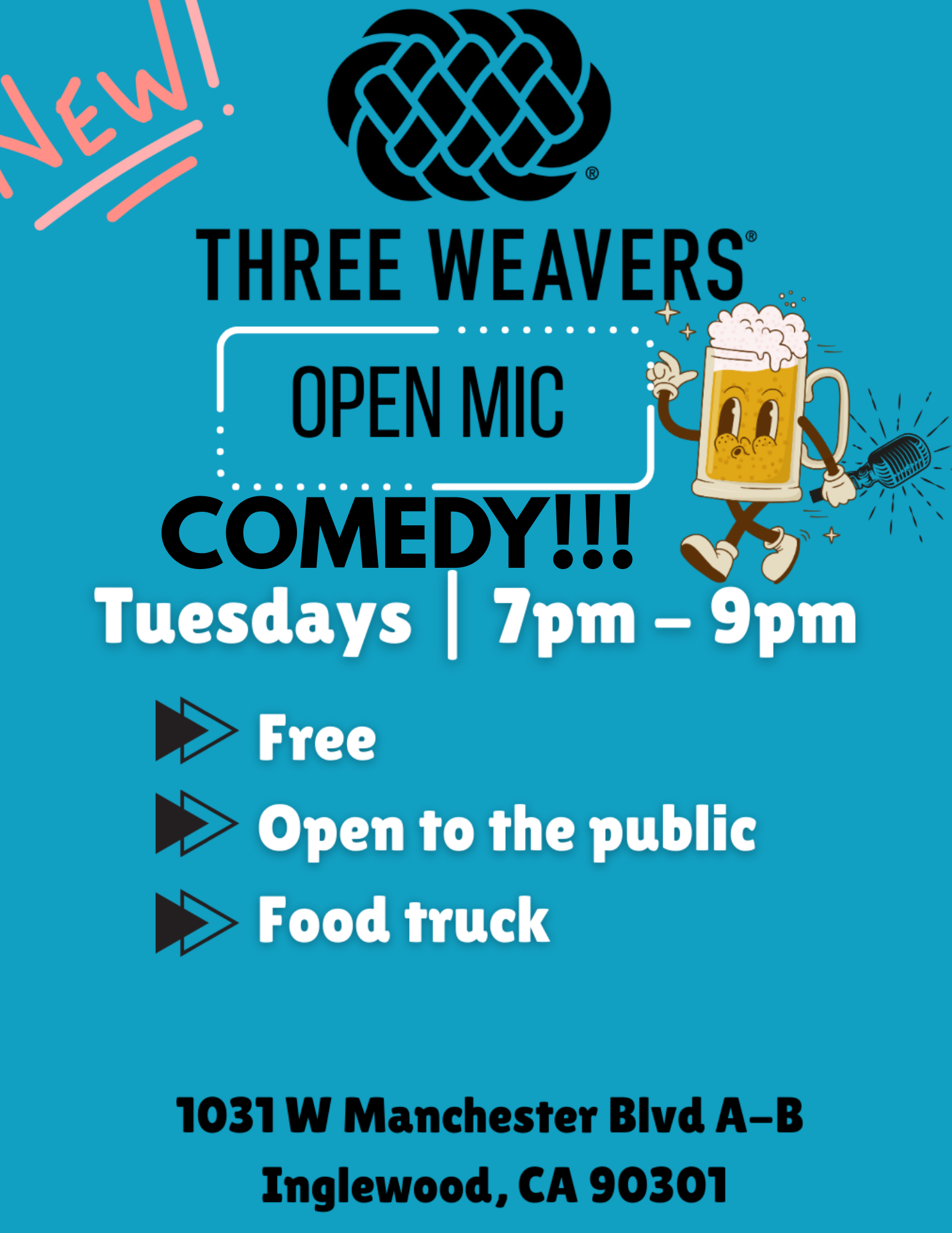 Open Mic Night - Every Tuesday - 7pm - Three Weavers